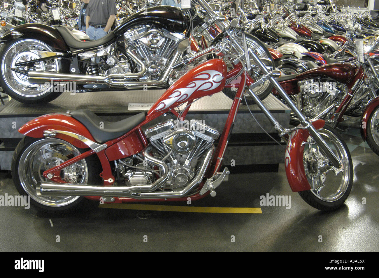 Big Dog MC, Red Chopper Stock Photo - Alamy