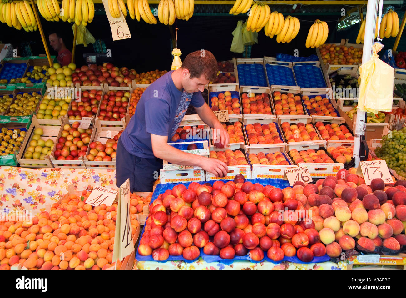 The Balkans Croatia Istria Coast Pula Fruit and Vegetable Market Stock ...