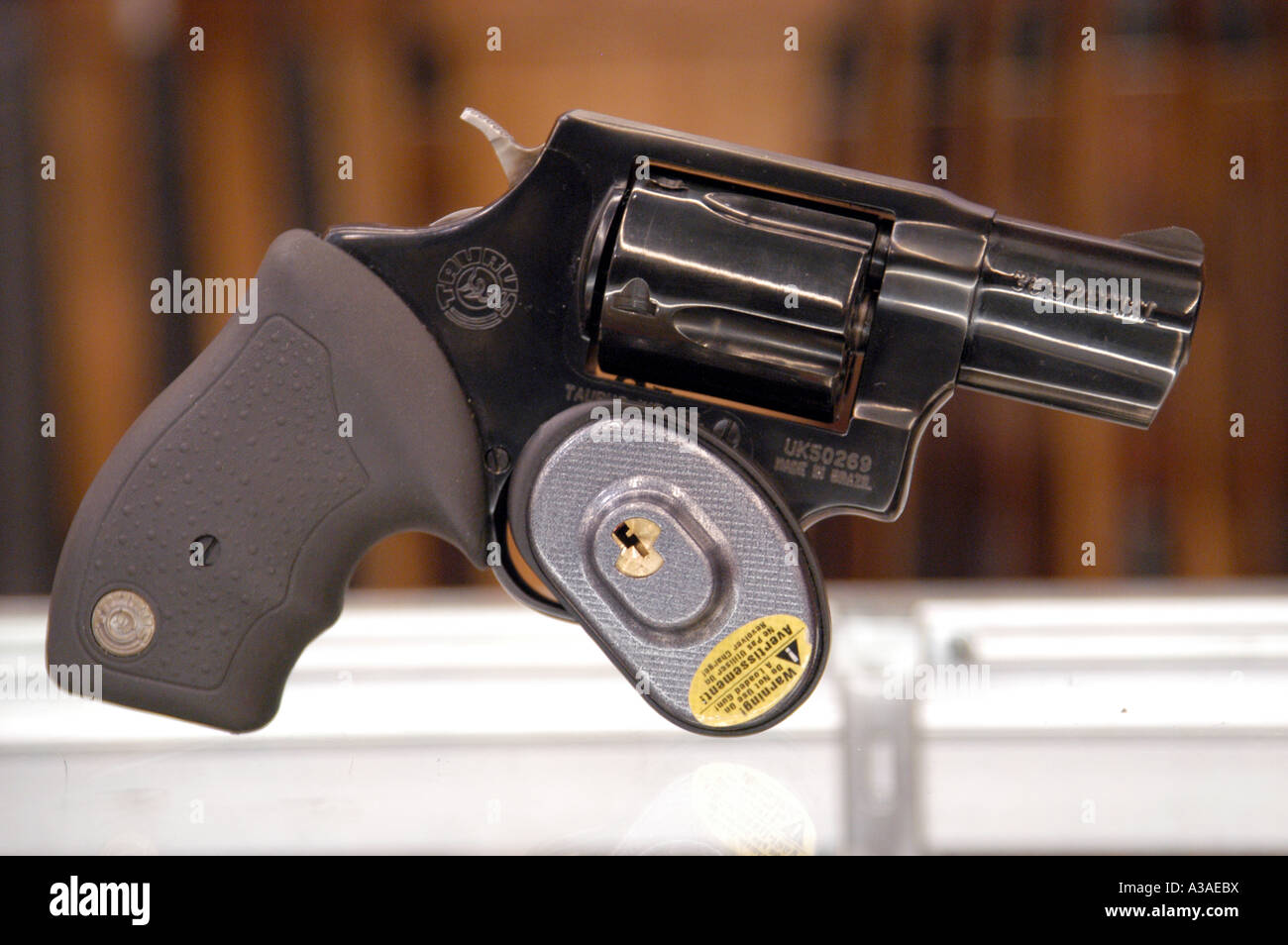 Gun Lock On Revolver, Hand Gun Stock Photo - Alamy