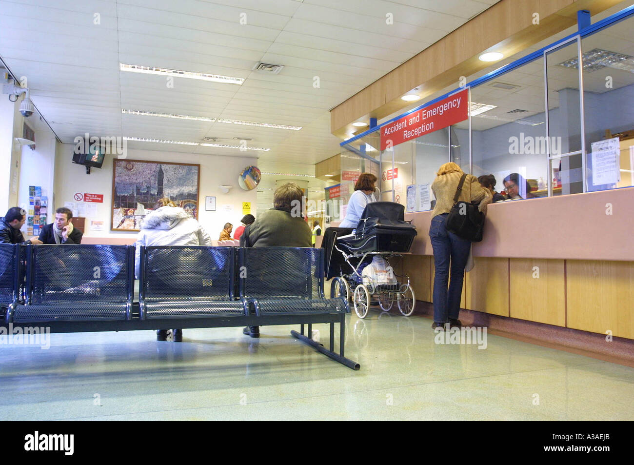accident and emergency reception room of a hospital Stock Photo - Alamy