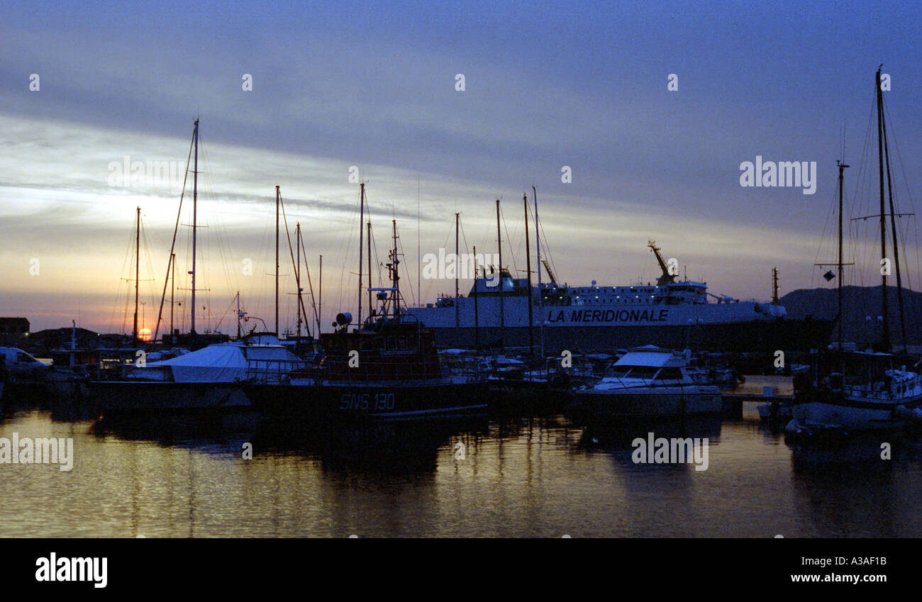 Corsica Propriano sunset 2 Stock Photo - Alamy
