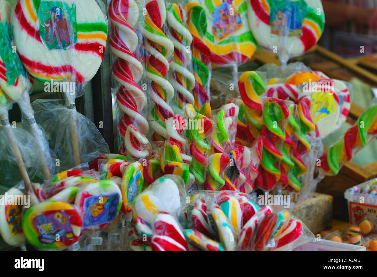 A shop display full of colorful lollipops Stock Photo - Alamy