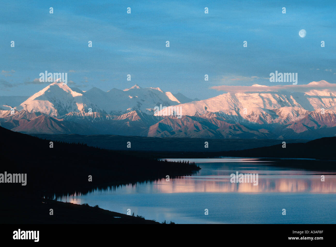 Denali National Park Alaska USA Mt Brooks and the Alaska Range ...