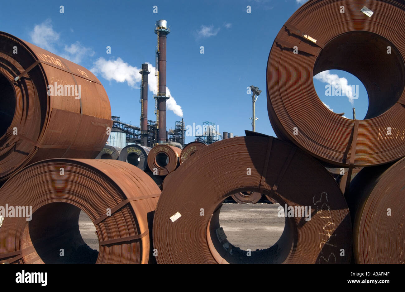Steel product as commodity Stock Photo - Alamy