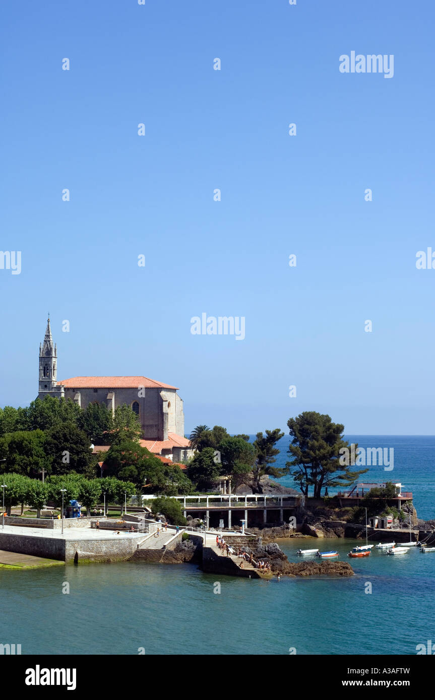 Spain Basque Country Mundaka Church on Peninsular Stock Photo - Alamy