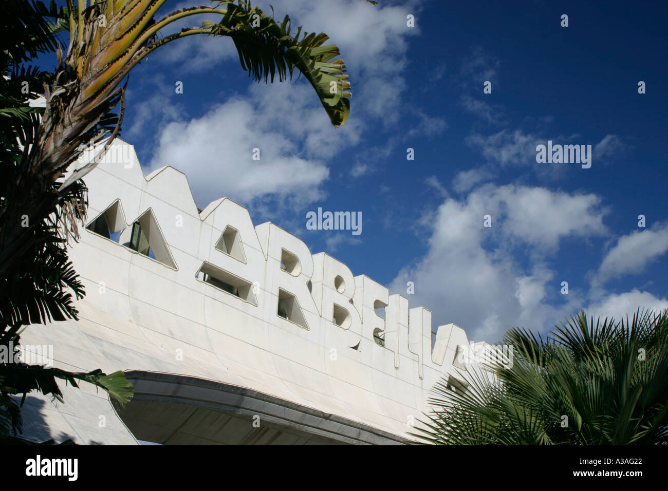 marbella sign costa del sol spring 2005 Stock Photo - Alamy
