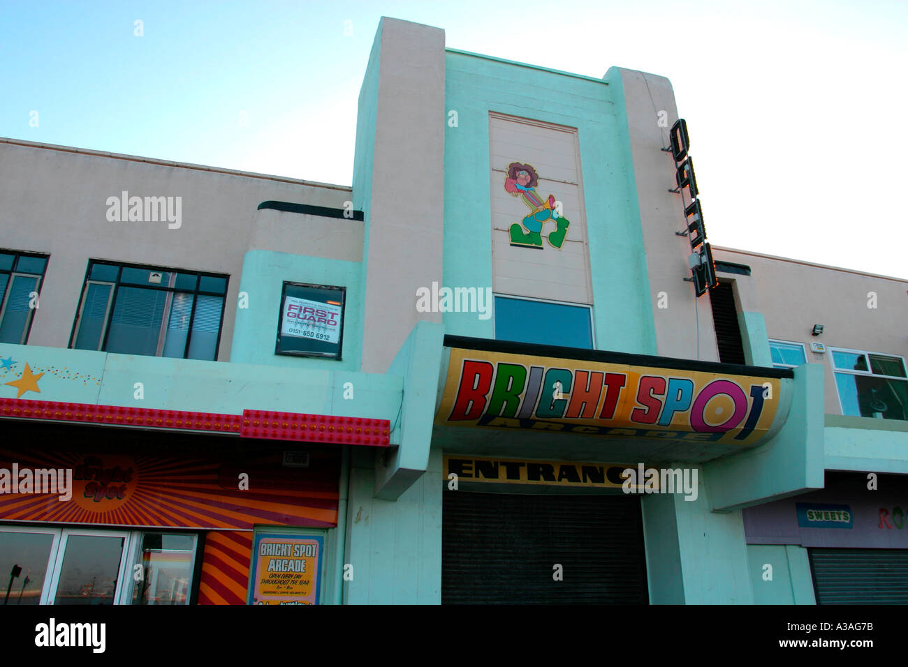 art deco fun palace entrance Stock Photo - Alamy