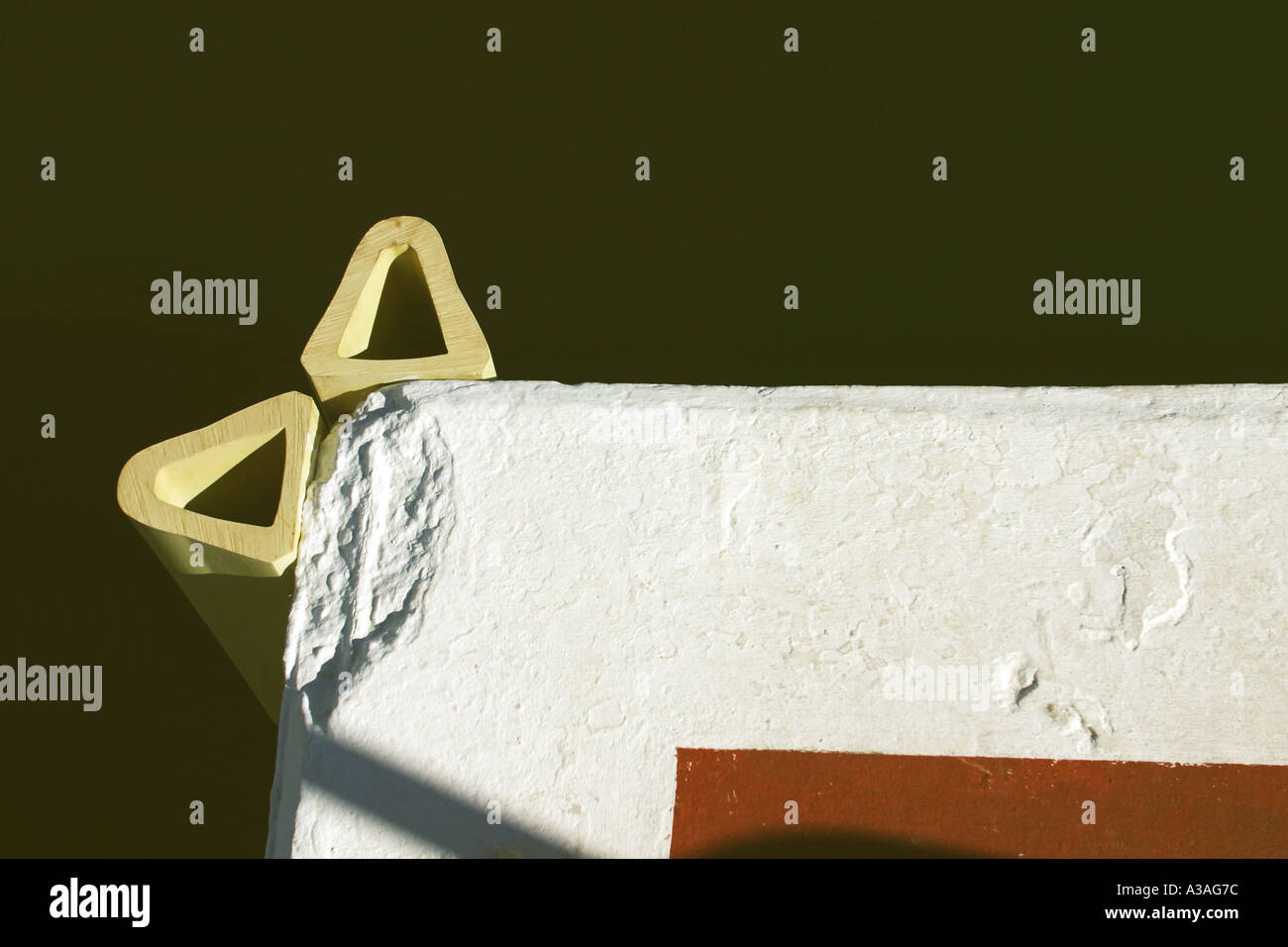 harbour wall with buffer protection Stock Photo - Alamy