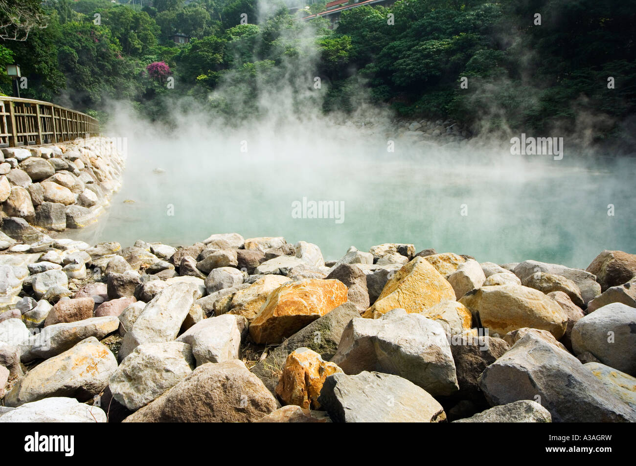 geothermal valley Beitou Peitou Hotspring resort Tiapei Taiwan China ...