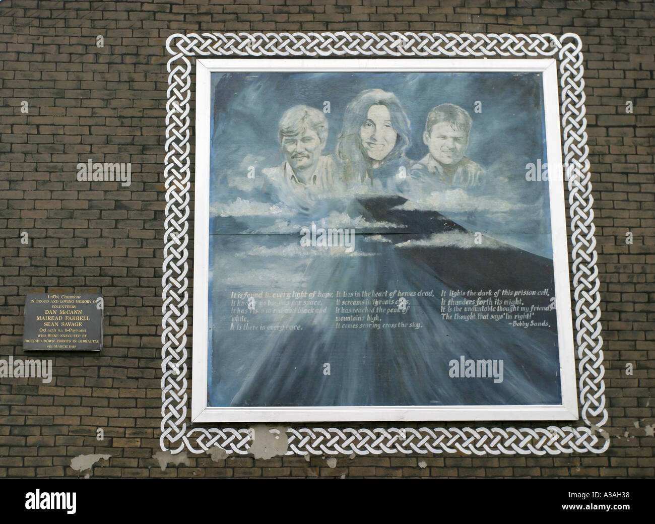 republican gibraltar IRA members wall mural west belfast northern ...