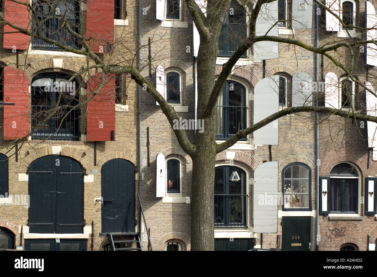 Shuttered windows in Amsterdam Stock Photo - Alamy