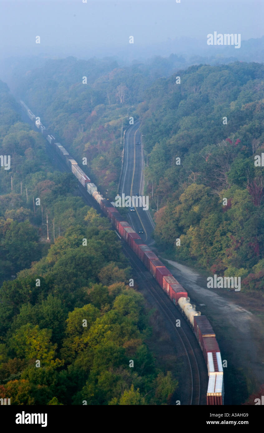 transportation freight train long Stock Photo - Alamy