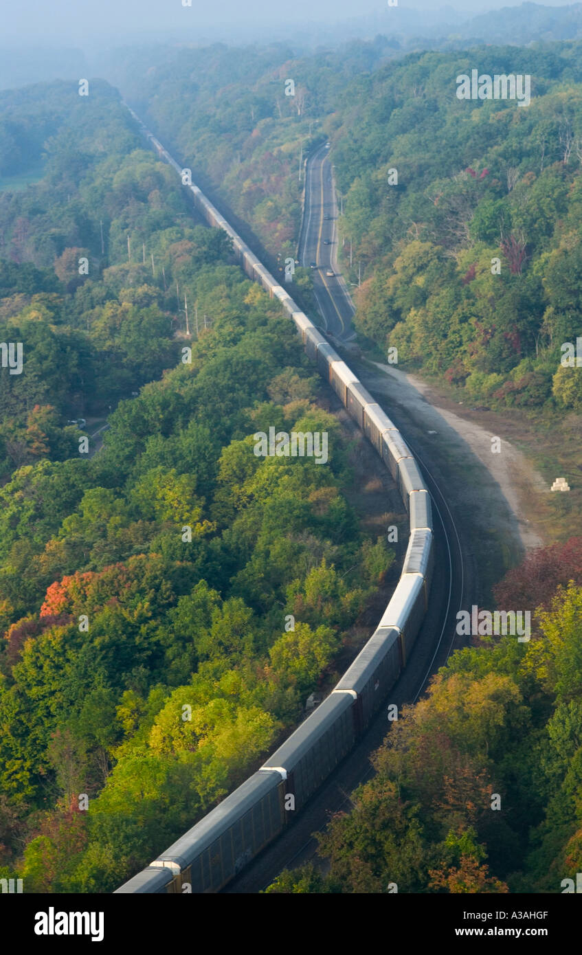 transportation freight train long Stock Photo - Alamy