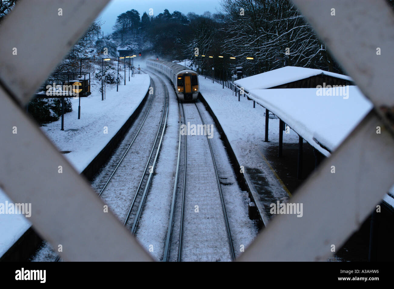 Stranded snow train station hi-res stock photography and images - Alamy