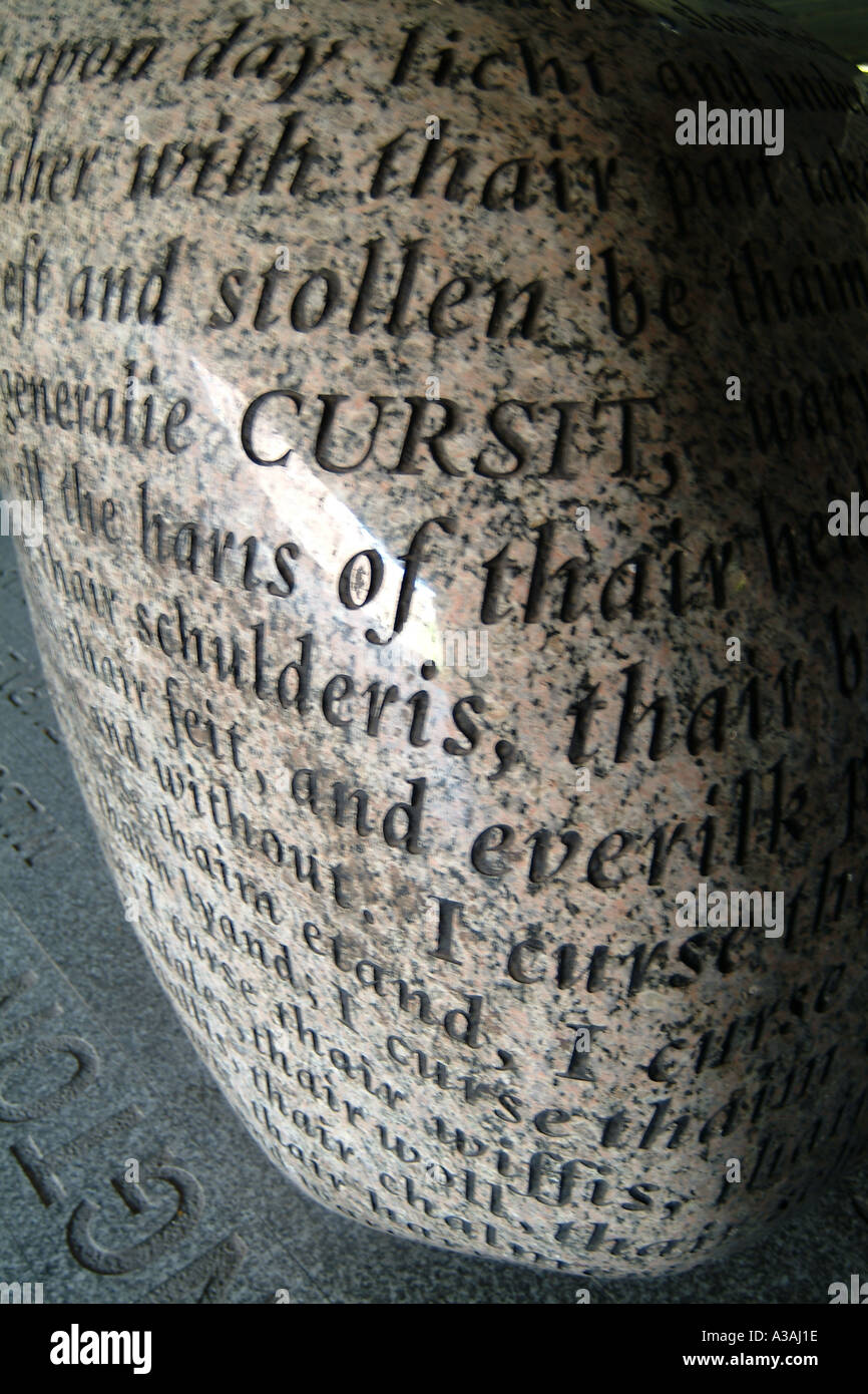 Cursing Stone Millenium Gallery Carlisle Cumbria England Stock Photo ...