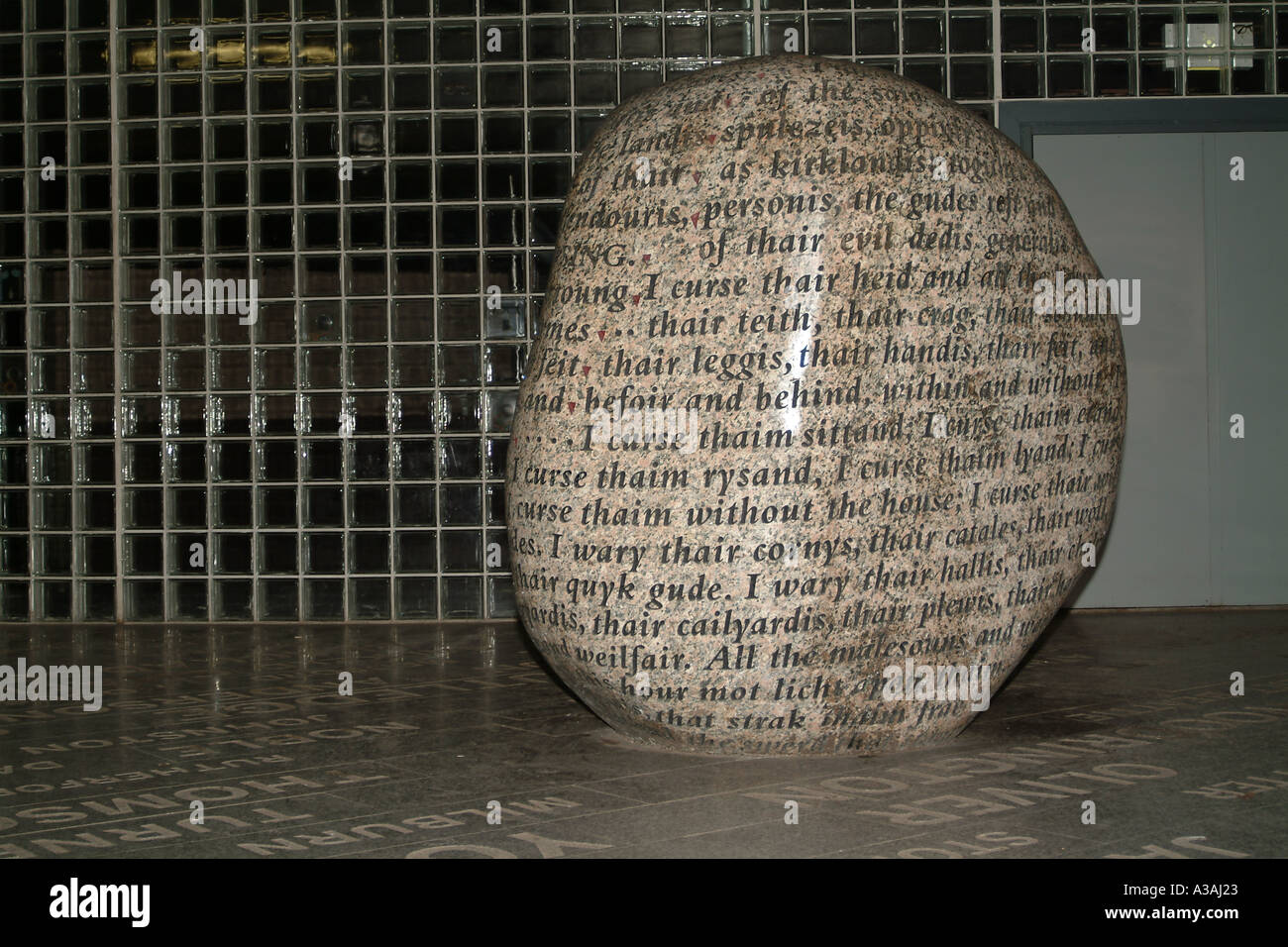 Cursing Stone Millenium Gallery Carlisle Cumbria England Stock Photo ...