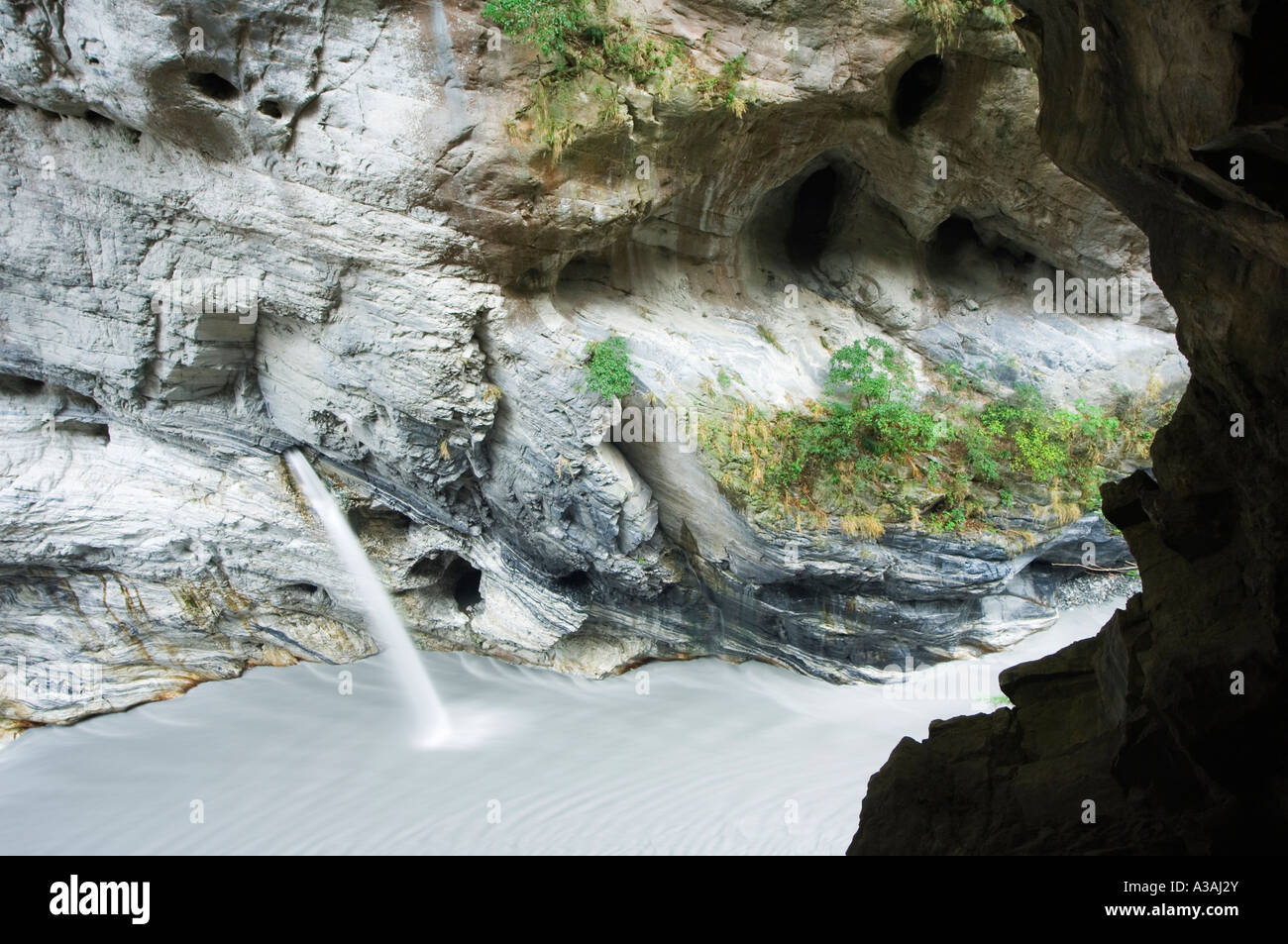 waterfall Taroko Gorge National Park Hualien County Taiwan China Stock ...