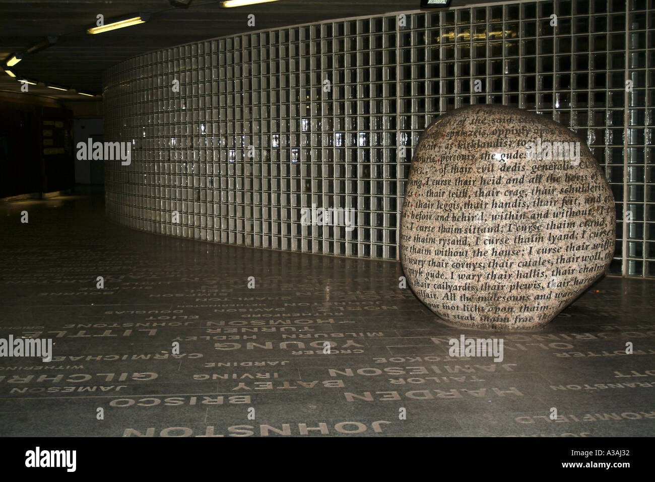 Cursing Stone Millenium Gallery Carlisle Cumbria England Stock Photo ...