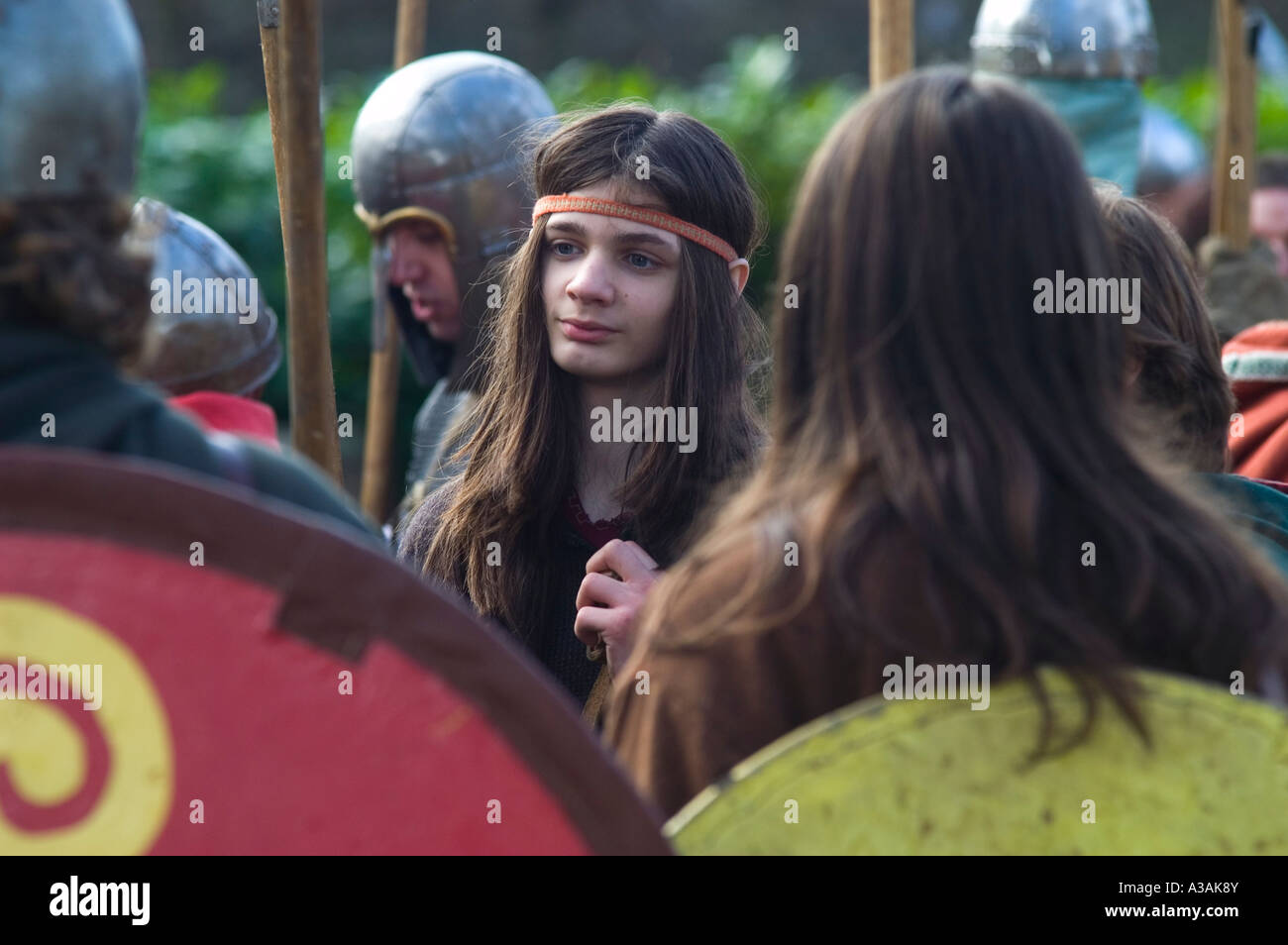 A young viking warrior Jorvik Viking Festival York England Stock Photo ...