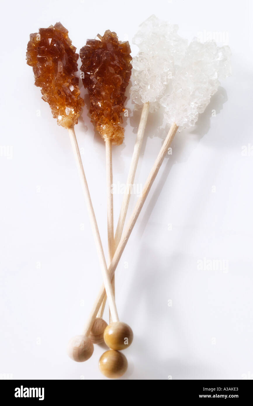 Candy sticks, elevated view Stock Photo - Alamy