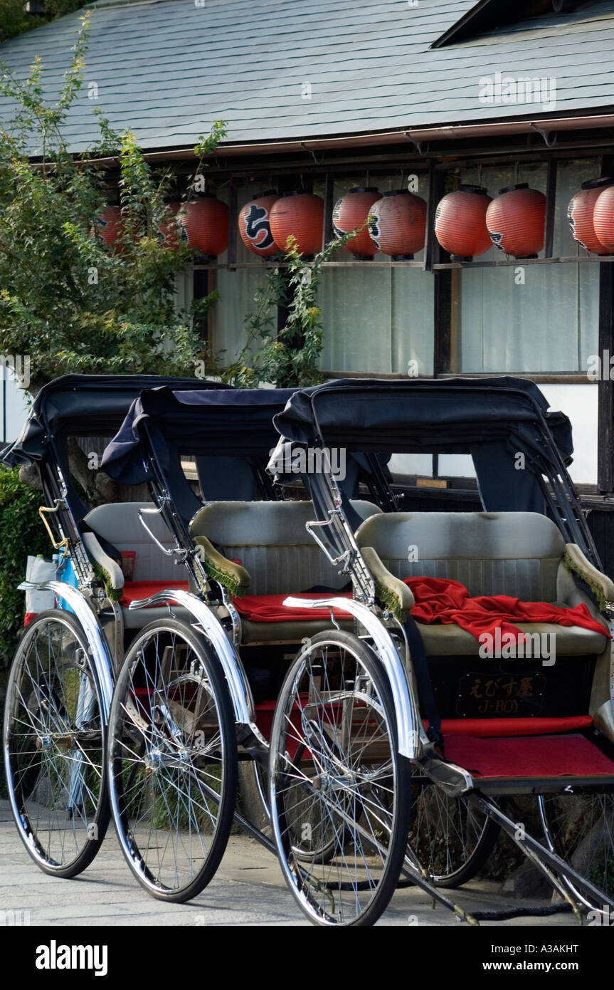 rickshaws kiyotaki river Arashiyama Kyoto Japan Asia Stock Photo - Alamy
