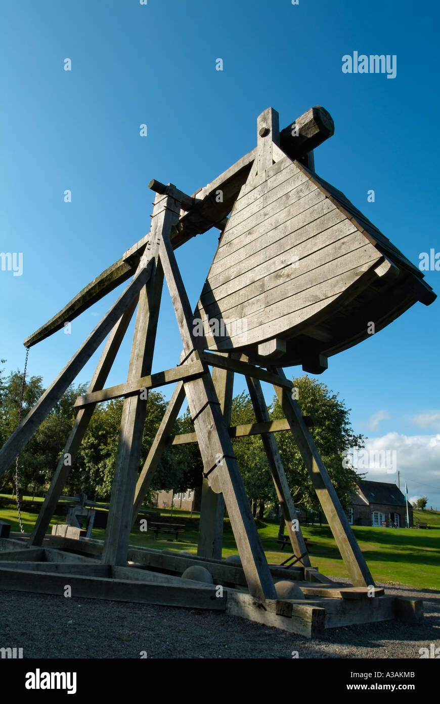 Trebuchet Reproduction Siege Engine at Caerlaverock Castle Dumfries and ...