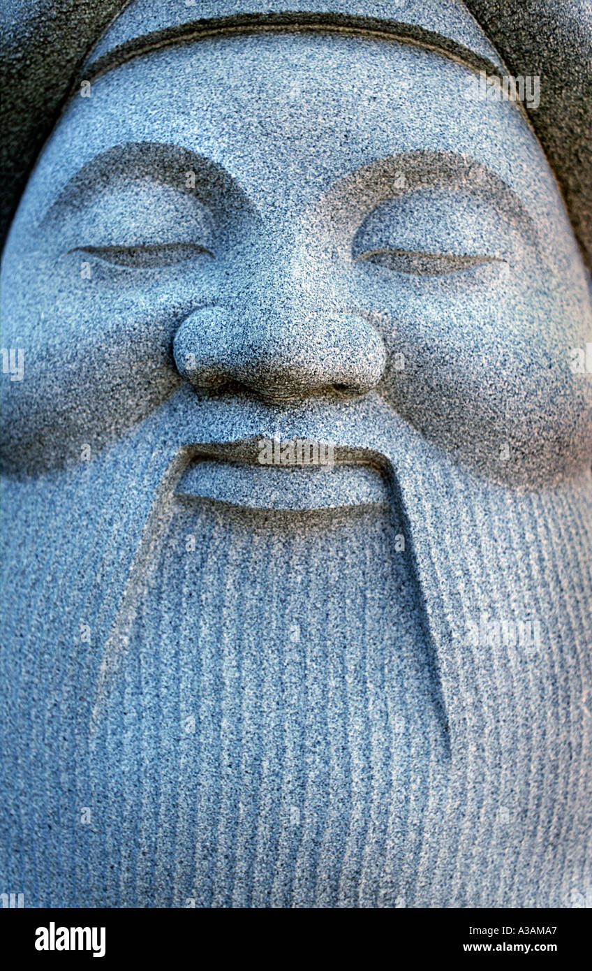 Jurojin god of longevity One of the 7 lucky Chinese gods Stone ...