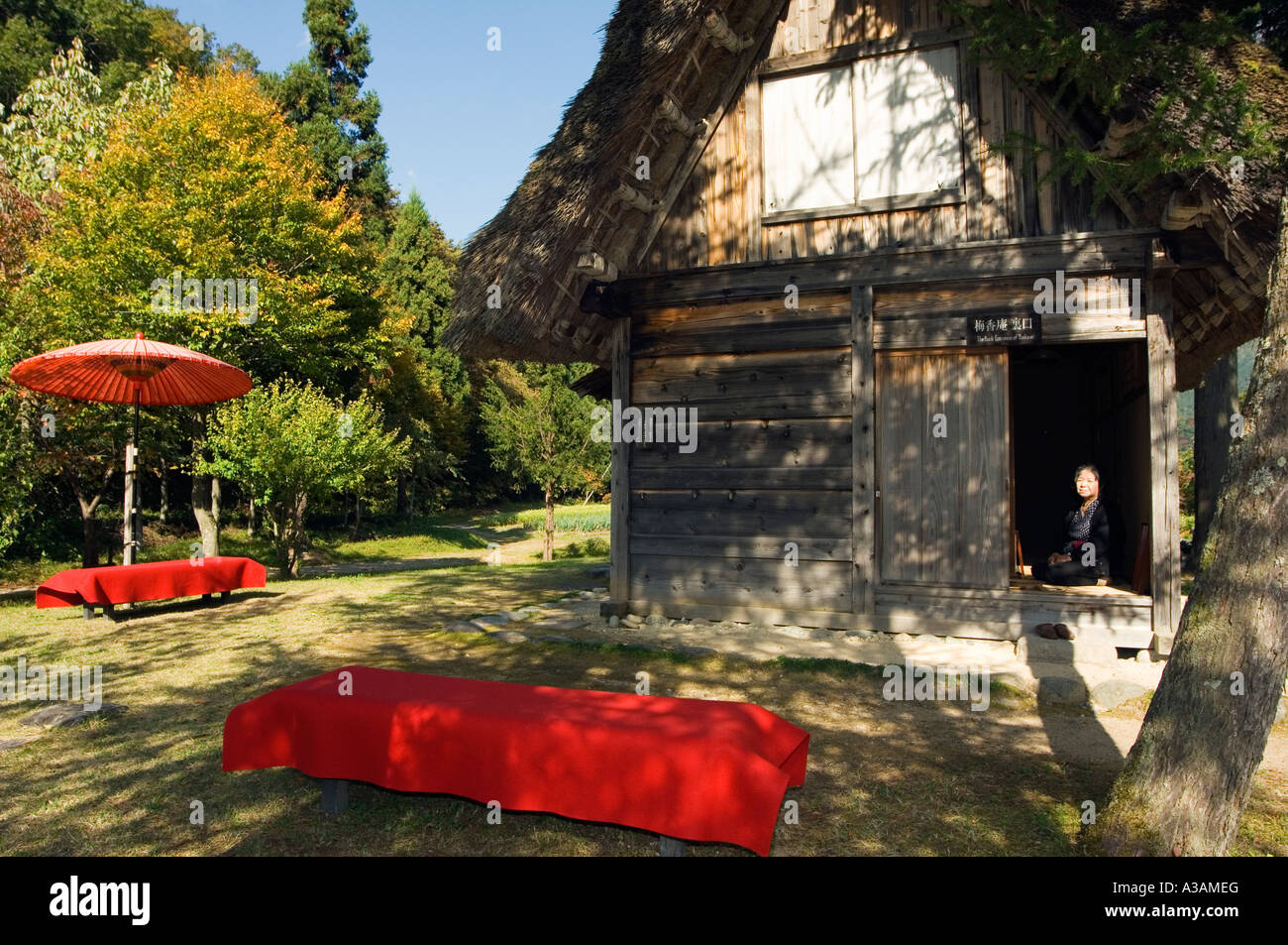 Tea Ceremony House Gassho Zukkuri Thatched Roof Gable Houses at ...