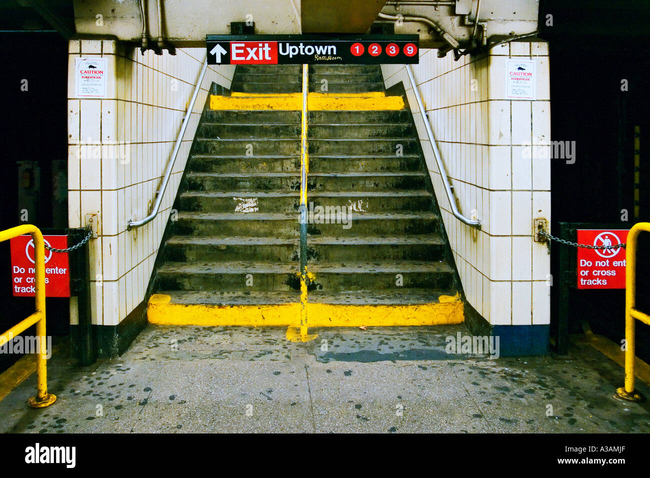 Uptown Exit New York City Subway Stock Photo - Alamy