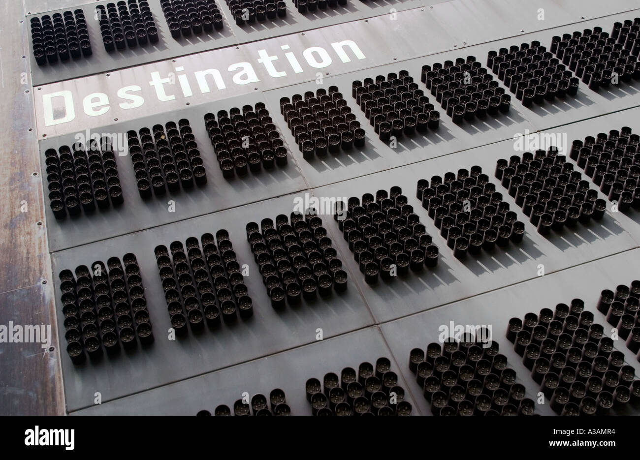 Destination number board, with small tube lights Stock Photo - Alamy