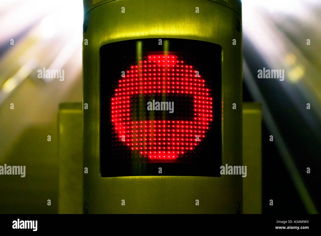 Stop sign underground railway Singapore Stock Photo - Alamy