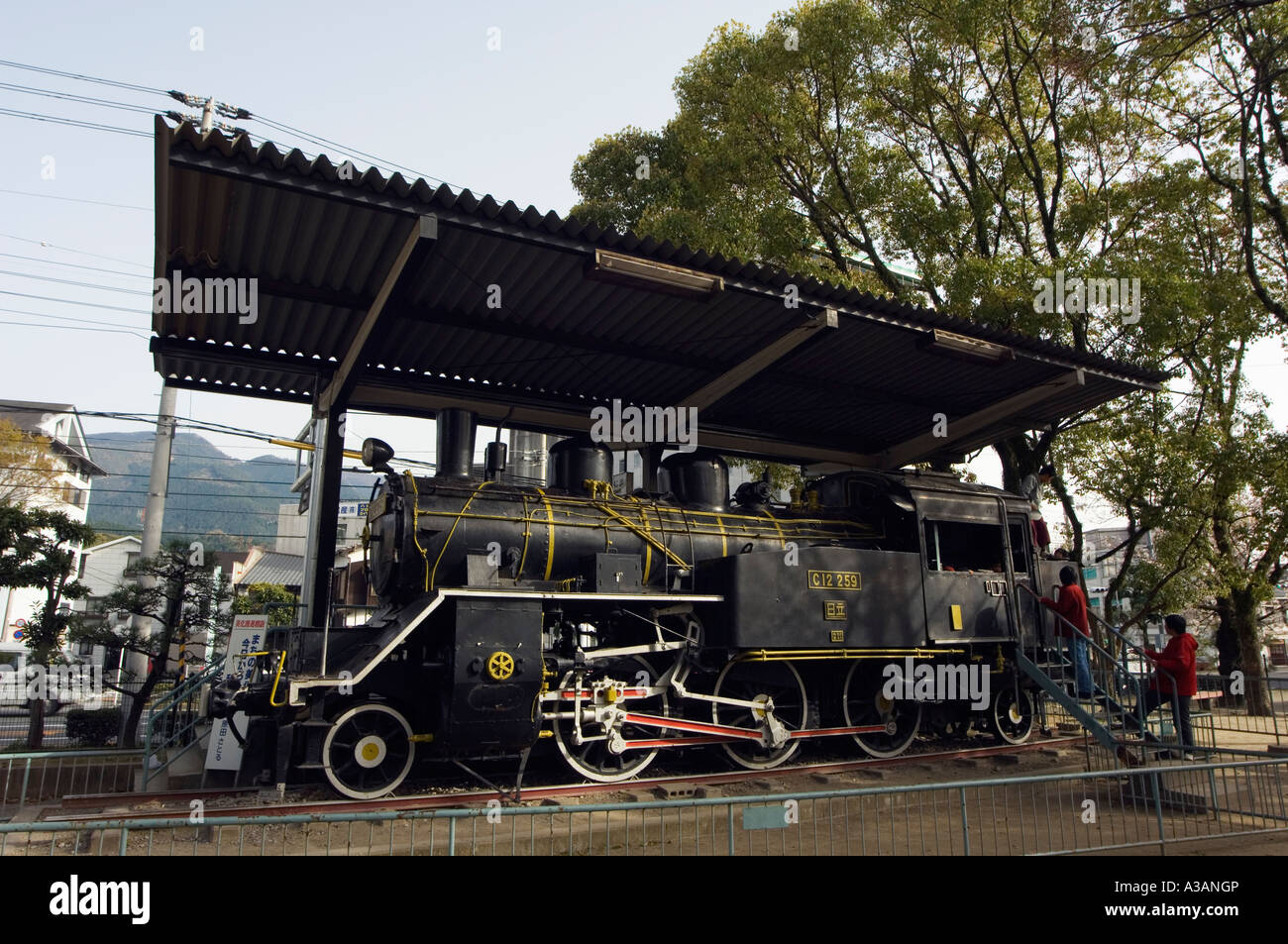 Locomative Steam Train Displayed in Uwajima Ehime prefecture Shikoku ...