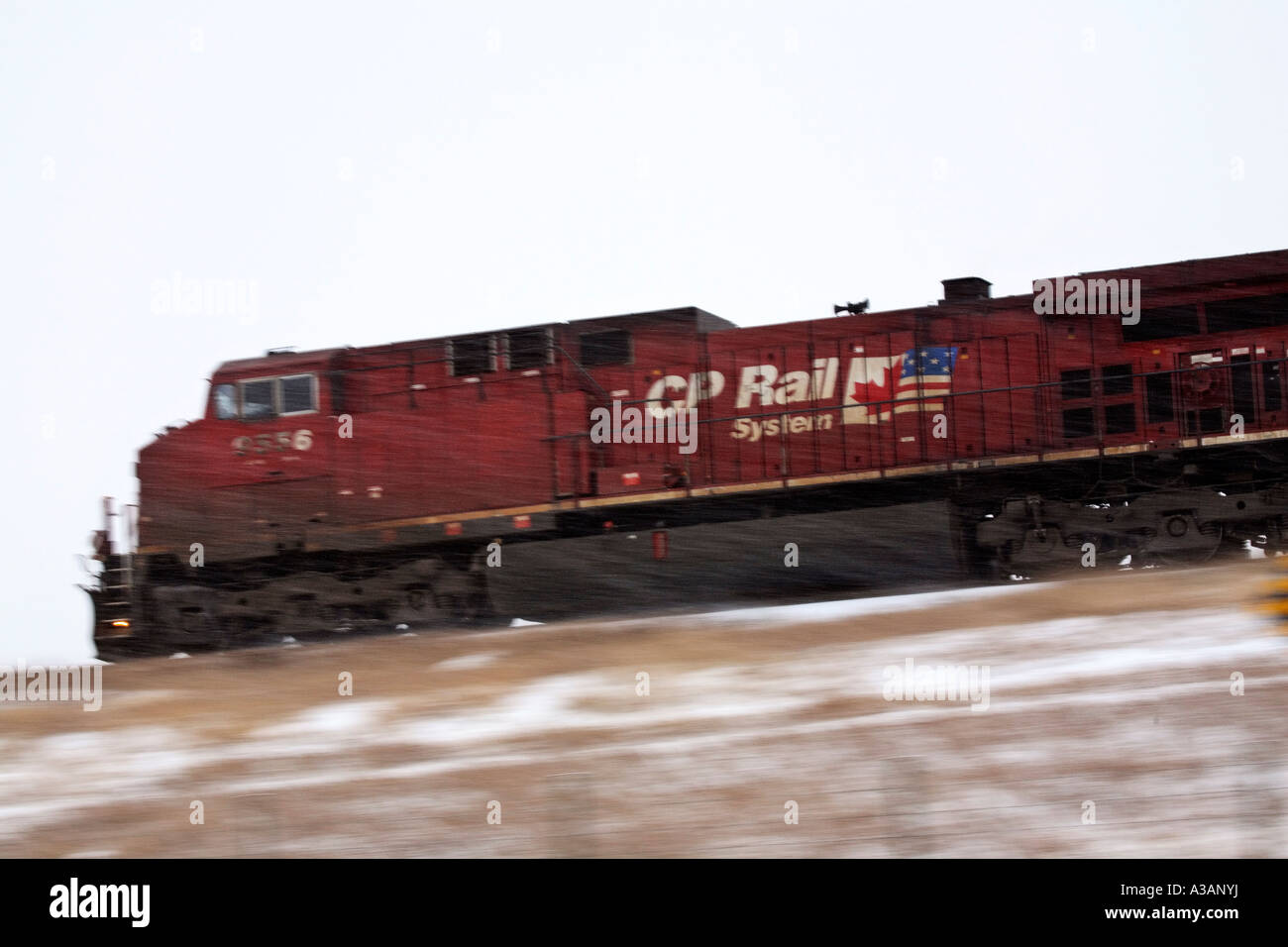 diesel engine pulling rail cars Stock Photo - Alamy