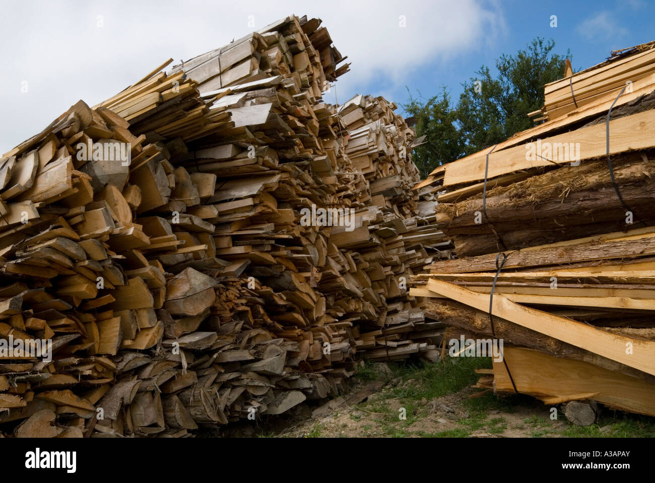 Biomass energy stacked stack bundles recycle recycling sustainability ...