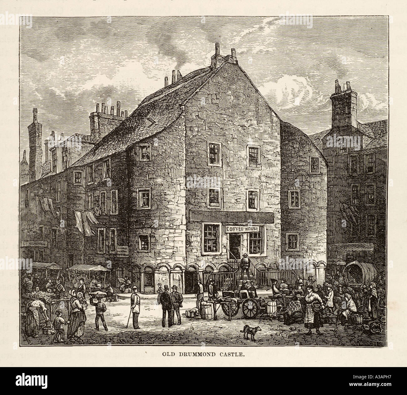 old Drummond castle Crieff Perthshire Scotland UK United Kingdom GB ...