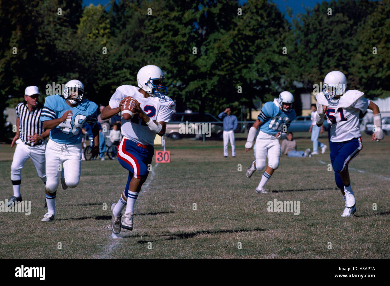 Youth Football Teams playing on Sports Field in Carnarvon Park ...
