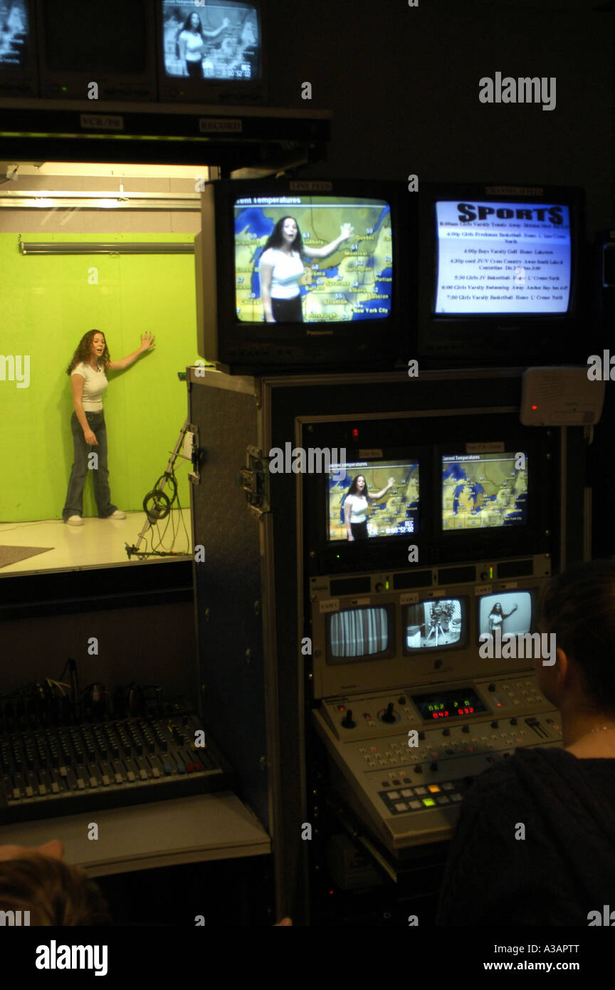P4 193 School HS TV Studio Stock Photo - Alamy