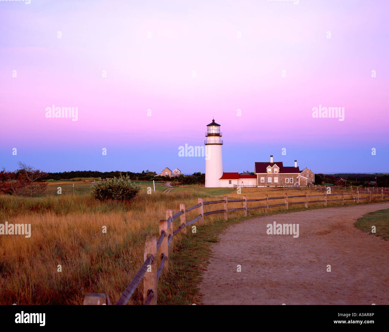 Sunrise at Highland Lighthouse in the Cape Cod National Seashore Truro ...