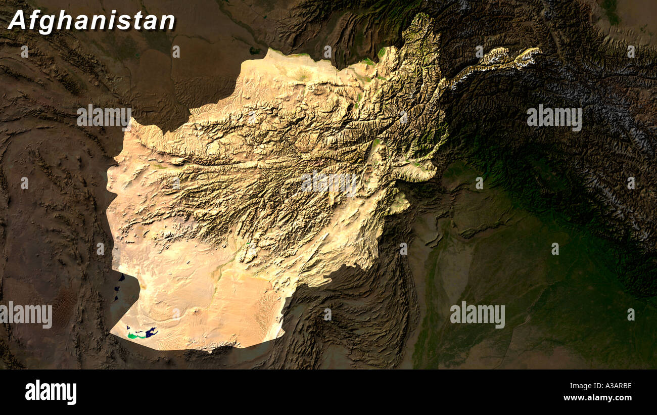 Topographical map of afghanistan hi-res stock photography and images ...