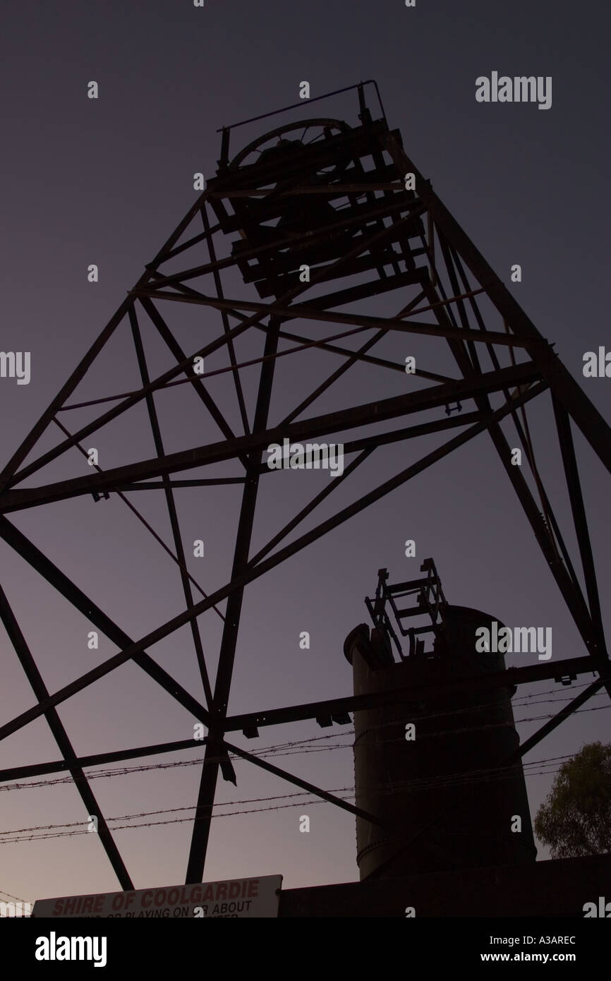 Mining tower Goldfields Western Australia Stock Photo - Alamy