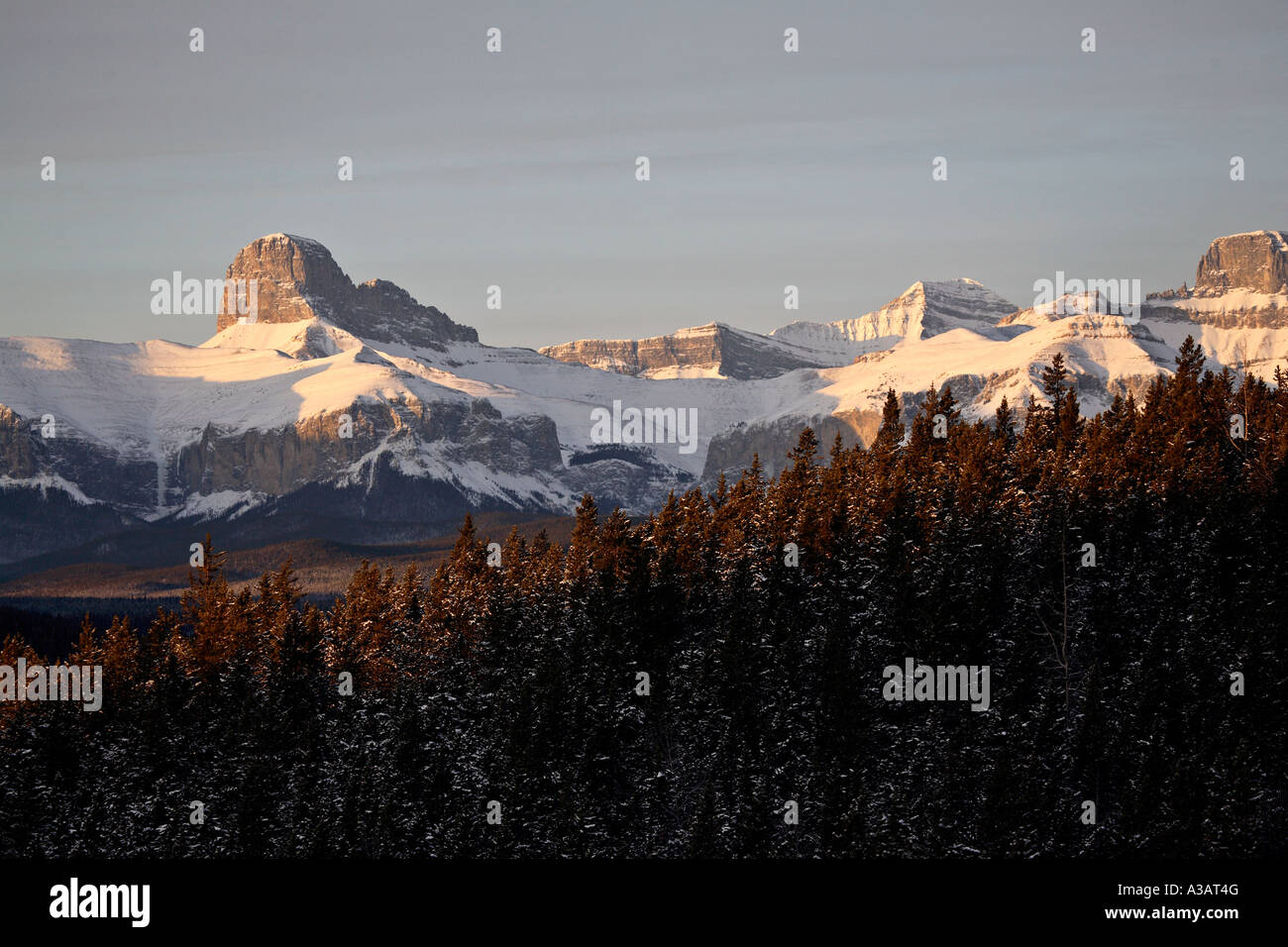 Rocky Mountains in winter Stock Photo - Alamy