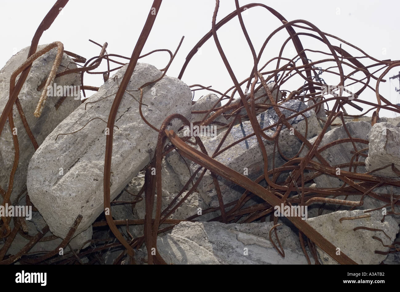 Broken Concrete Rebar