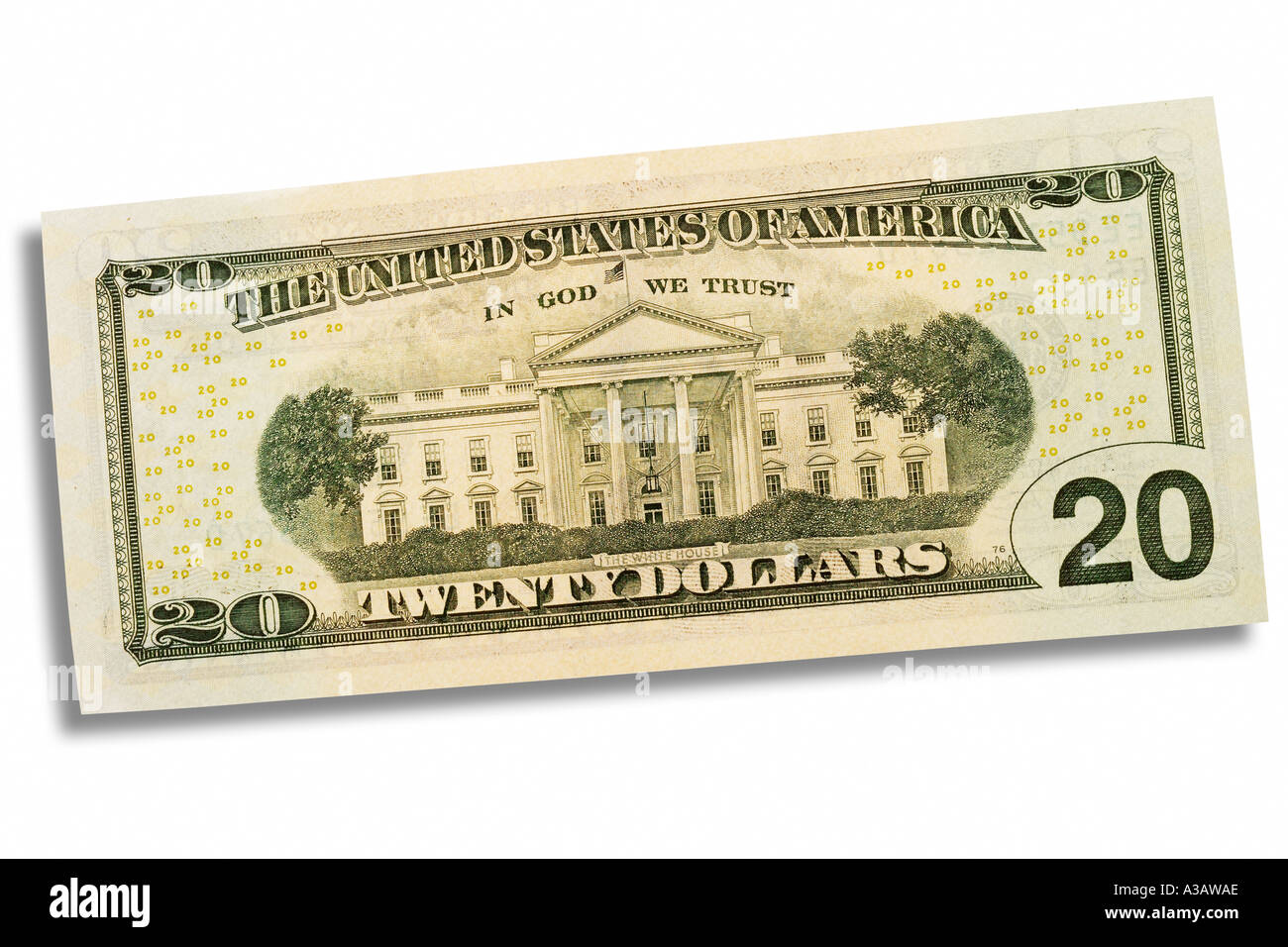 Twenty dollar bills background Cut Out Stock Images & Pictures - Alamy