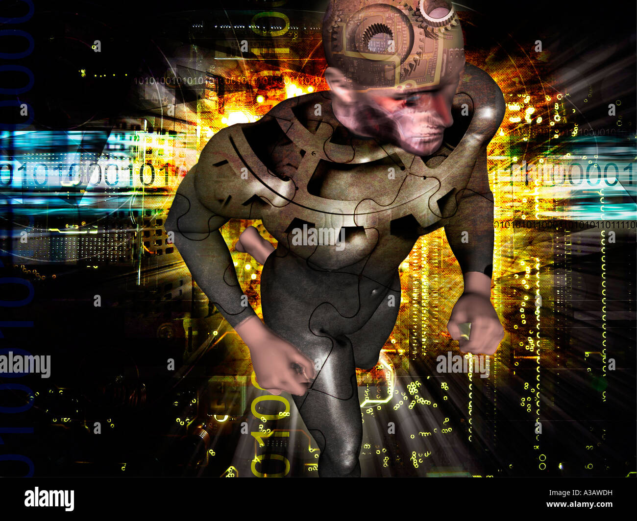 Man of the future Stock Photo - Alamy