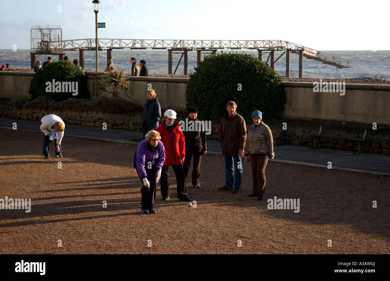 Playing boules brighton hi-res stock photography and images - Alamy
