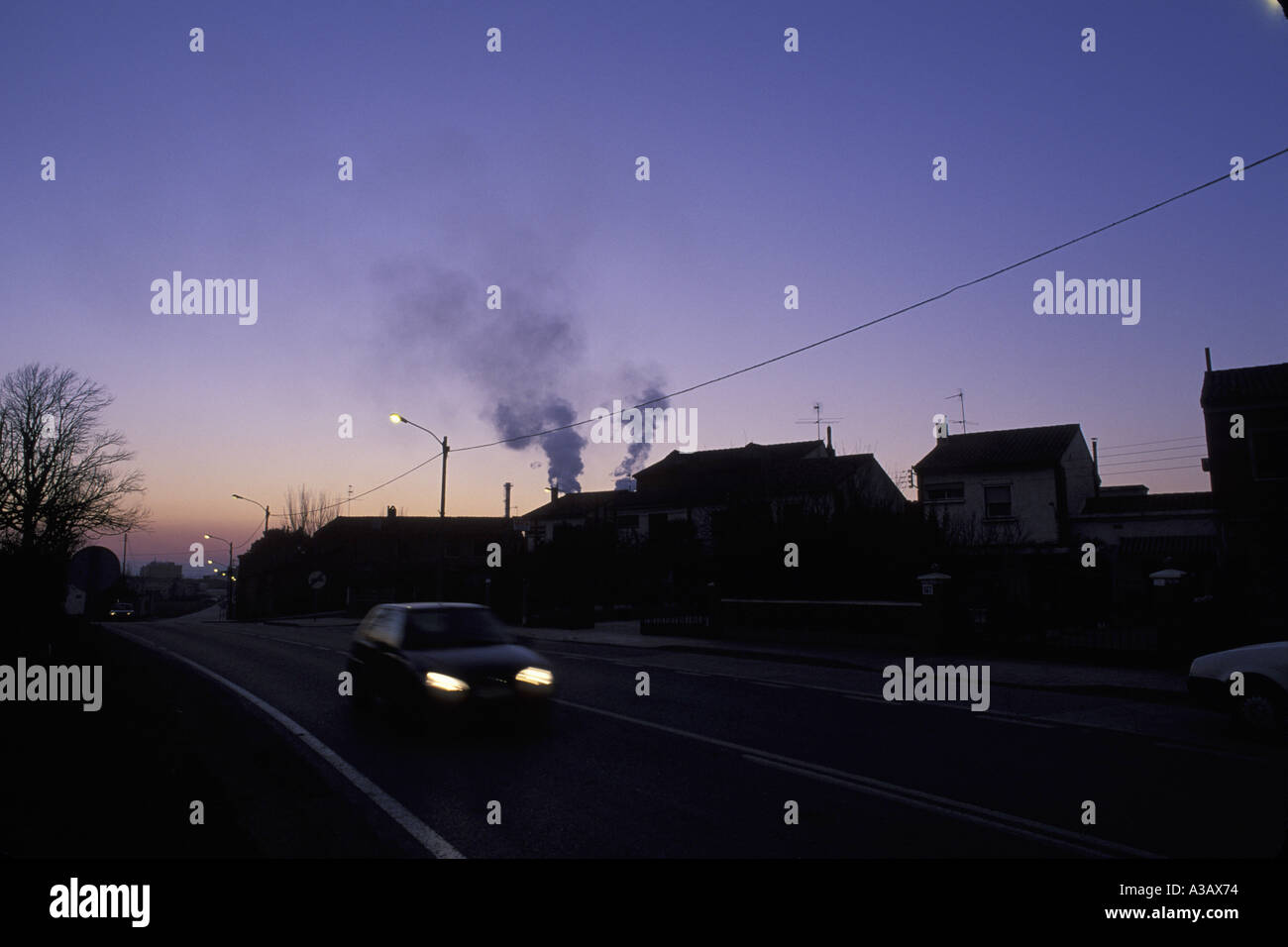 Air pollution suburban areas Zaragoza Spain pollution dump garbage ...