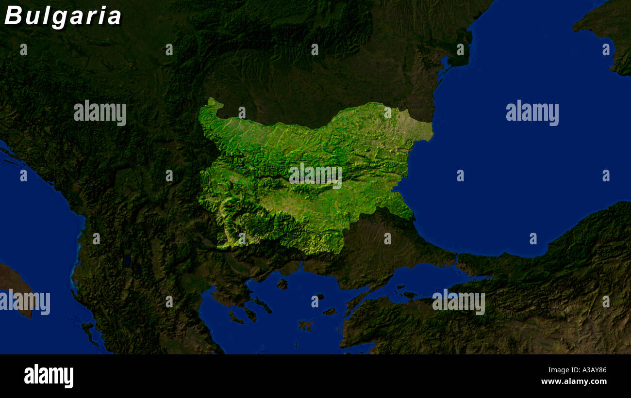 Bulgaria map satellite geography hi-res stock photography and images ...