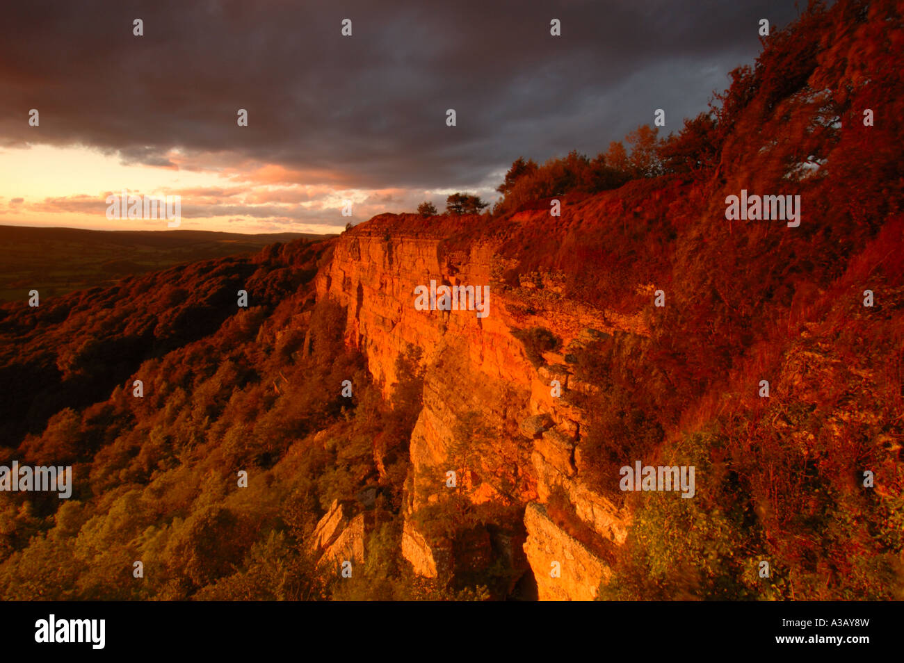Whitestone Cliff, Sutton Bank, North Yorkshire Moors Stock Photo - Alamy