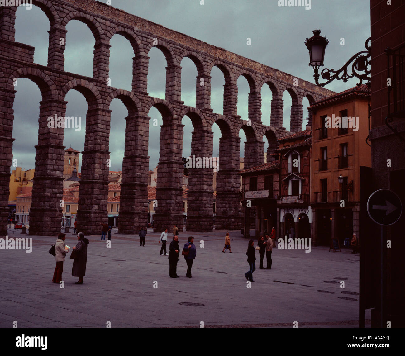 The old town and aqueduct bridge, Segovia, Spain Stock Photo - Alamy