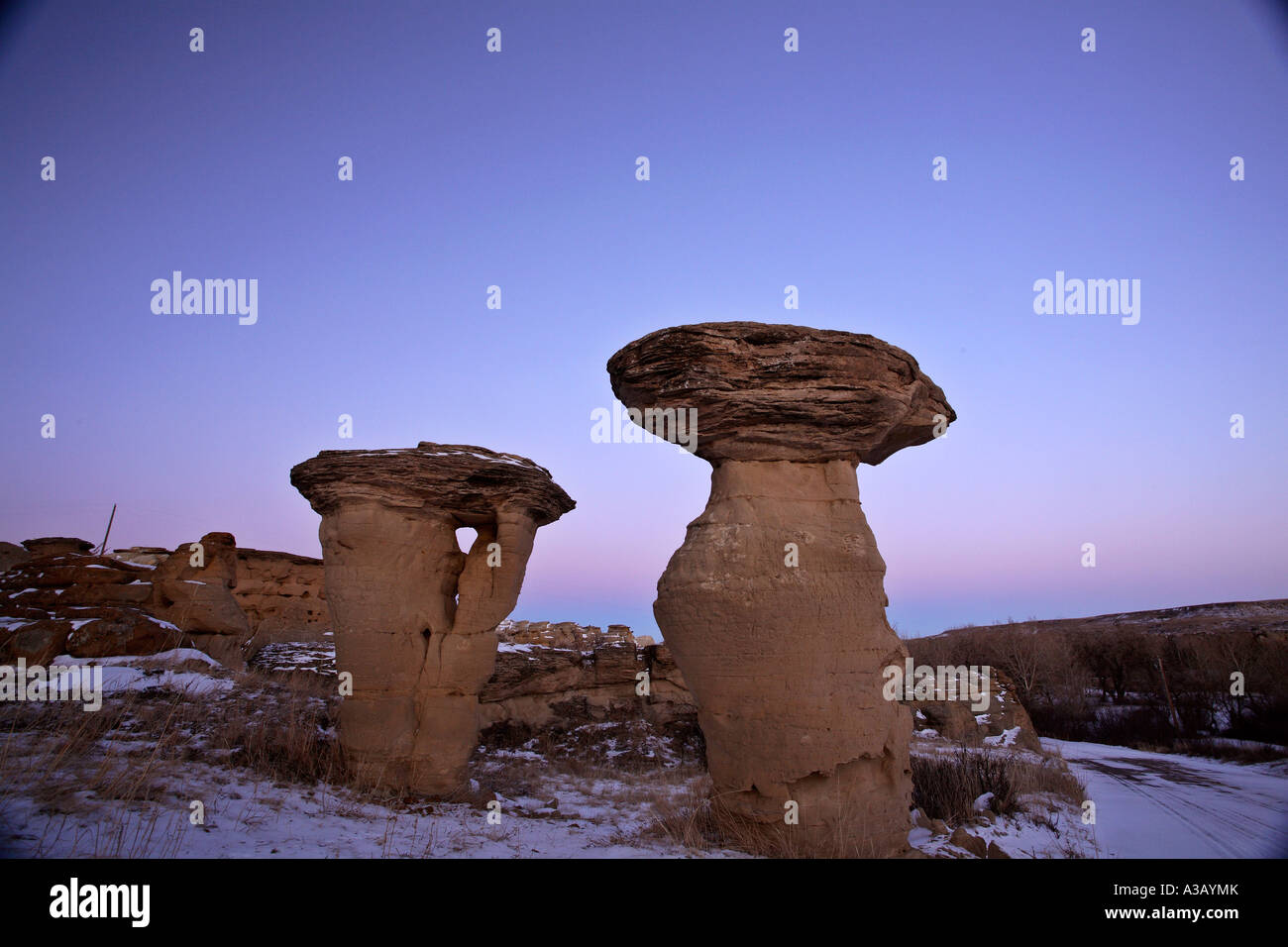 Hoodoos at Writing on Stone Provincial Park Stock Photo - Alamy